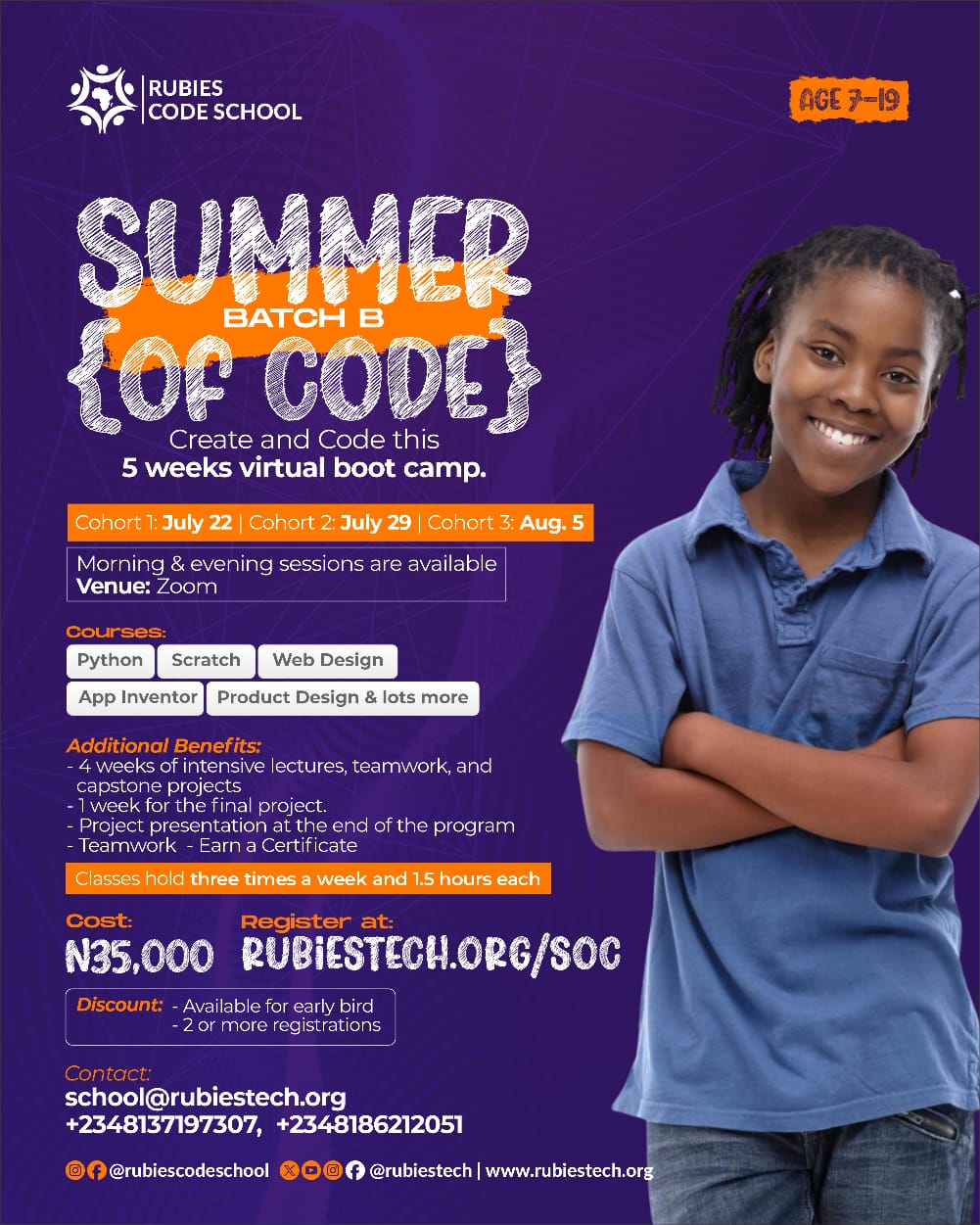 Summer of Code B Virtual - Tech Education for Kids and Teens